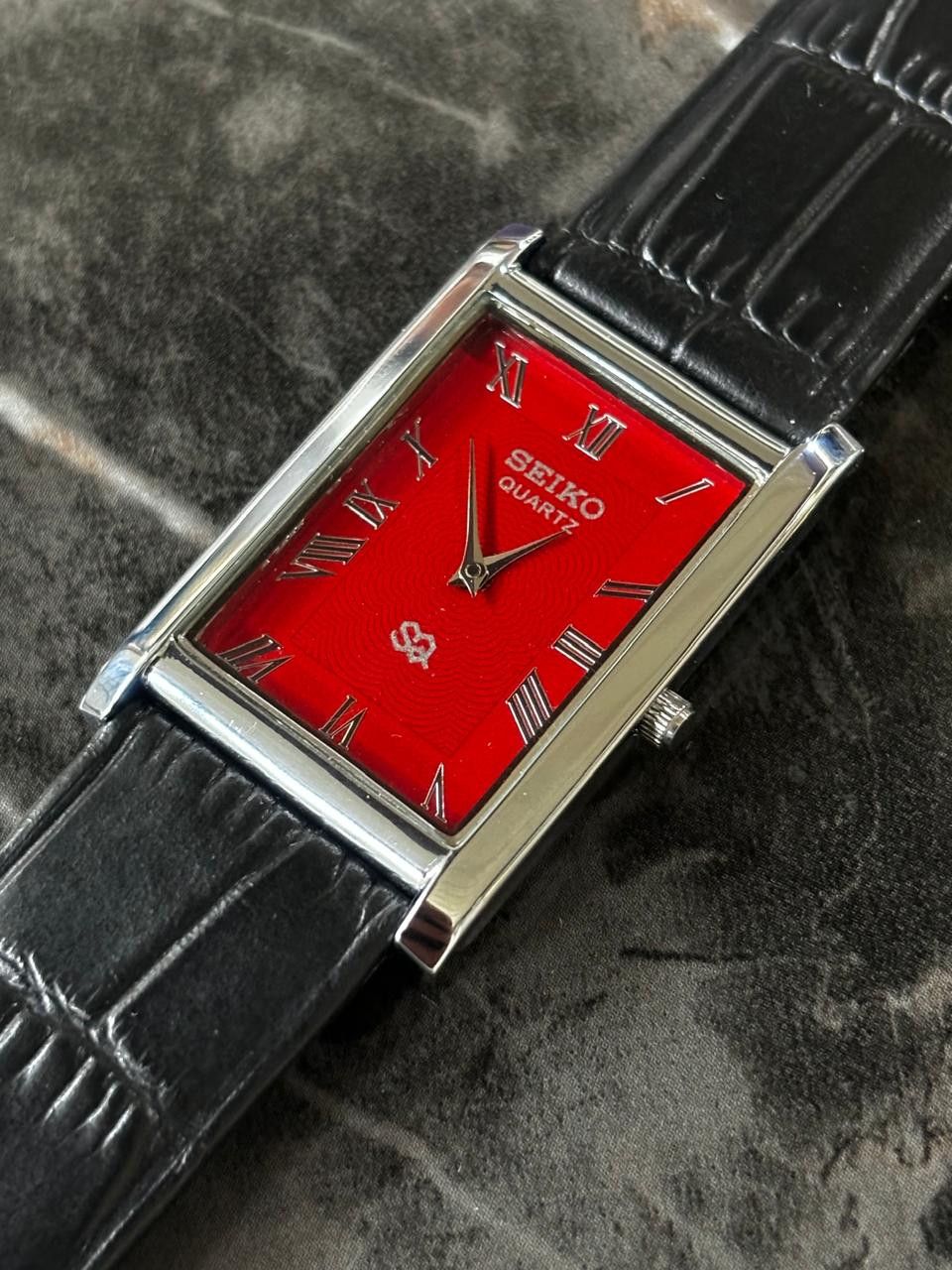 Seiko Rare-Seiko Tank Quartz Wrist Watch -Leather Strap | Grailed
