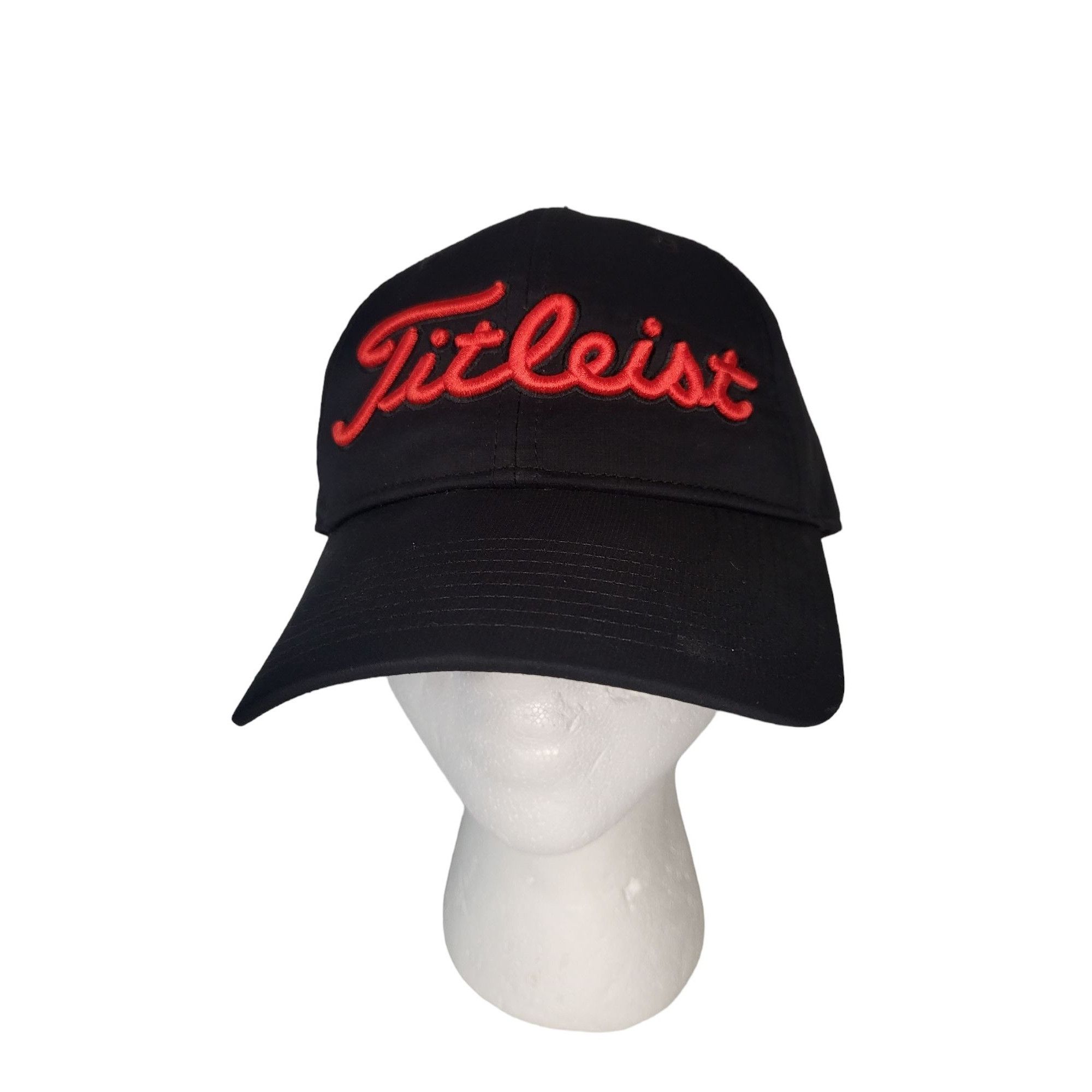 Titleist Titleist Golf Hat Adjusted Strap Black Red Athleisure OS Cas ...