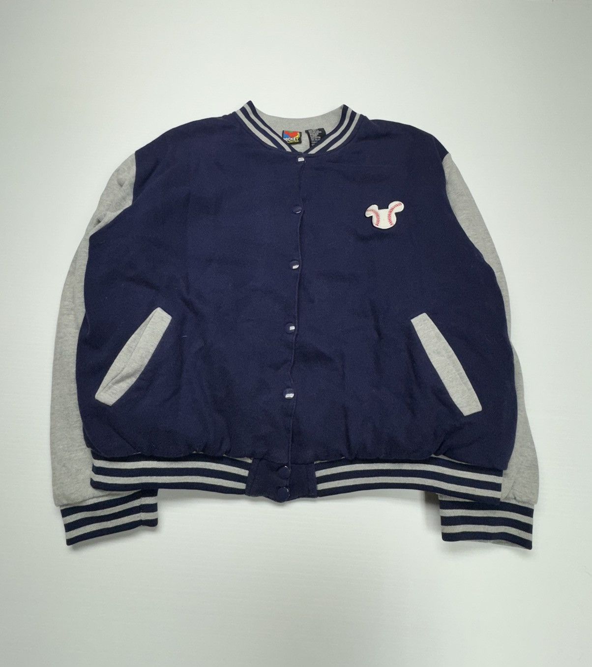 Disney × Vintage Vintage Disney Baseball Mickey Mouse Varsity Jacket ...
