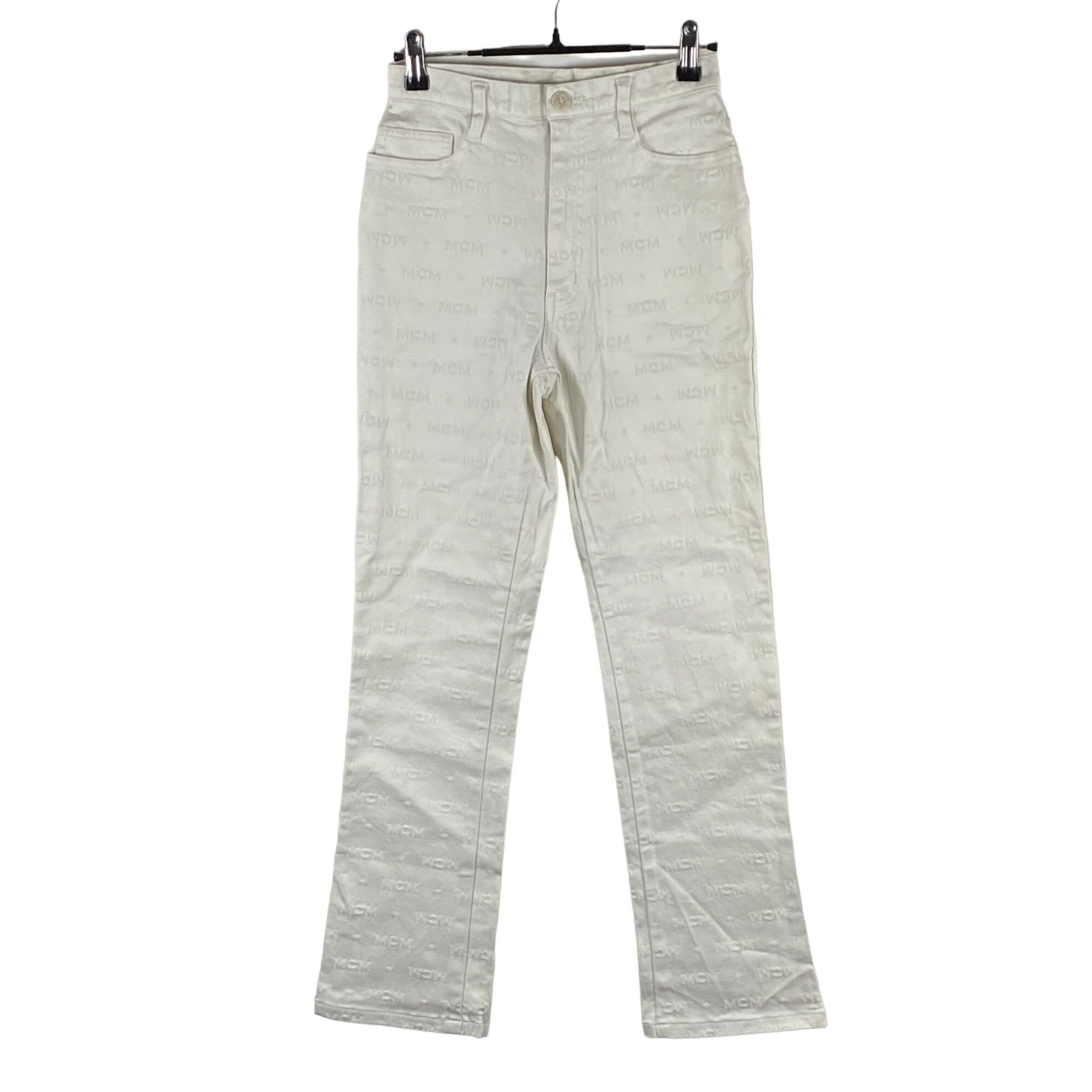 MCM Vintage MCM Legere MCM Monogram Skinny Fit Jeans White Size | Grailed