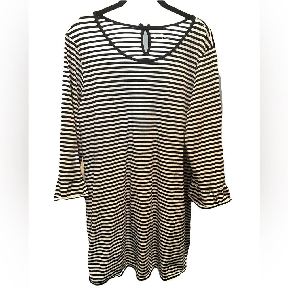 Kate Spade Kate Spade Black and White Stripe Scoop Tunic Top XL | Grailed