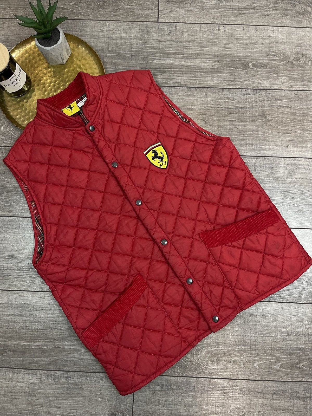 Ferrari × Formula 1 × Vintage FERRARI F1 QUILTED VEST RARE VINTAGE 90'S ...