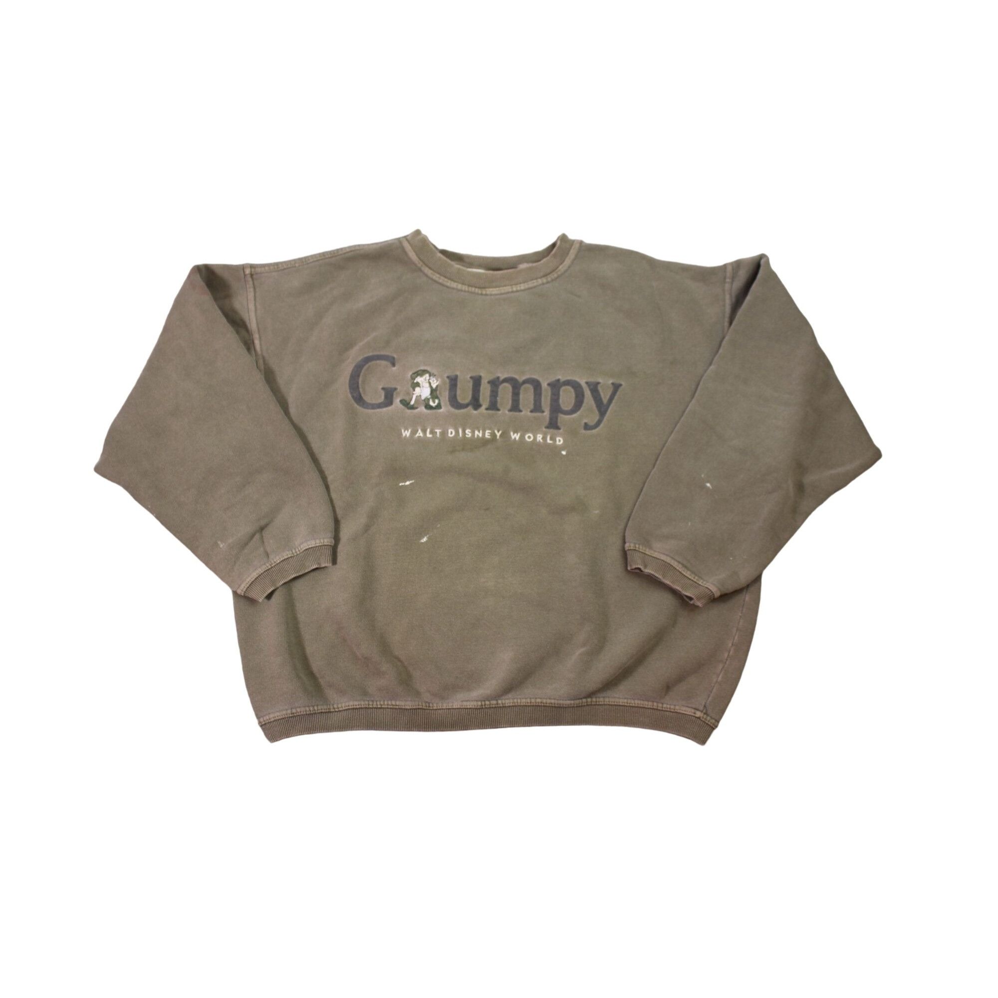 Other Vintage Walt Disney World Grumpy Sweater Pullover Large Army ...