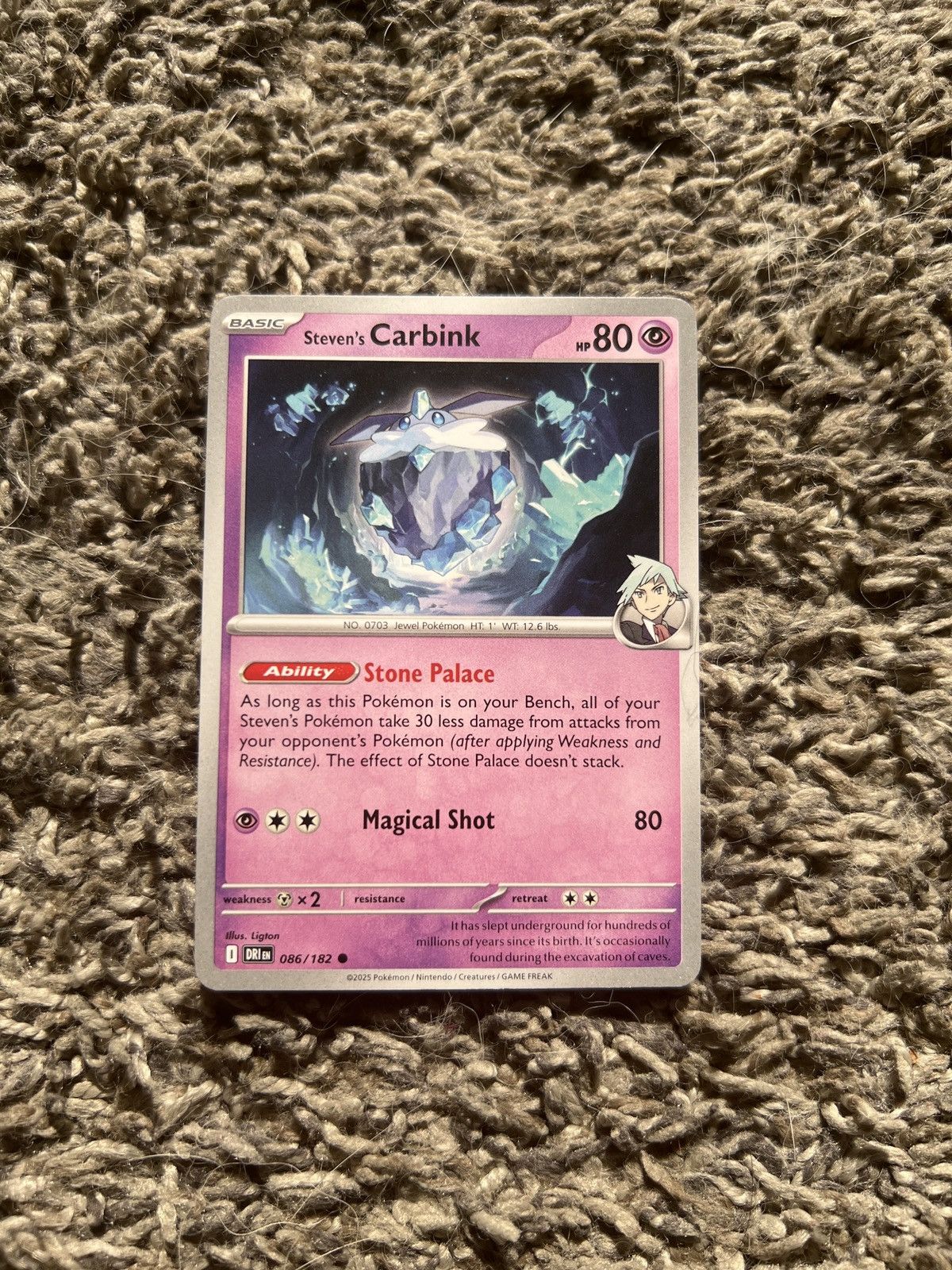 Pokemon 2025 Pokémon Steven’s Carbink Basic Card | Grailed