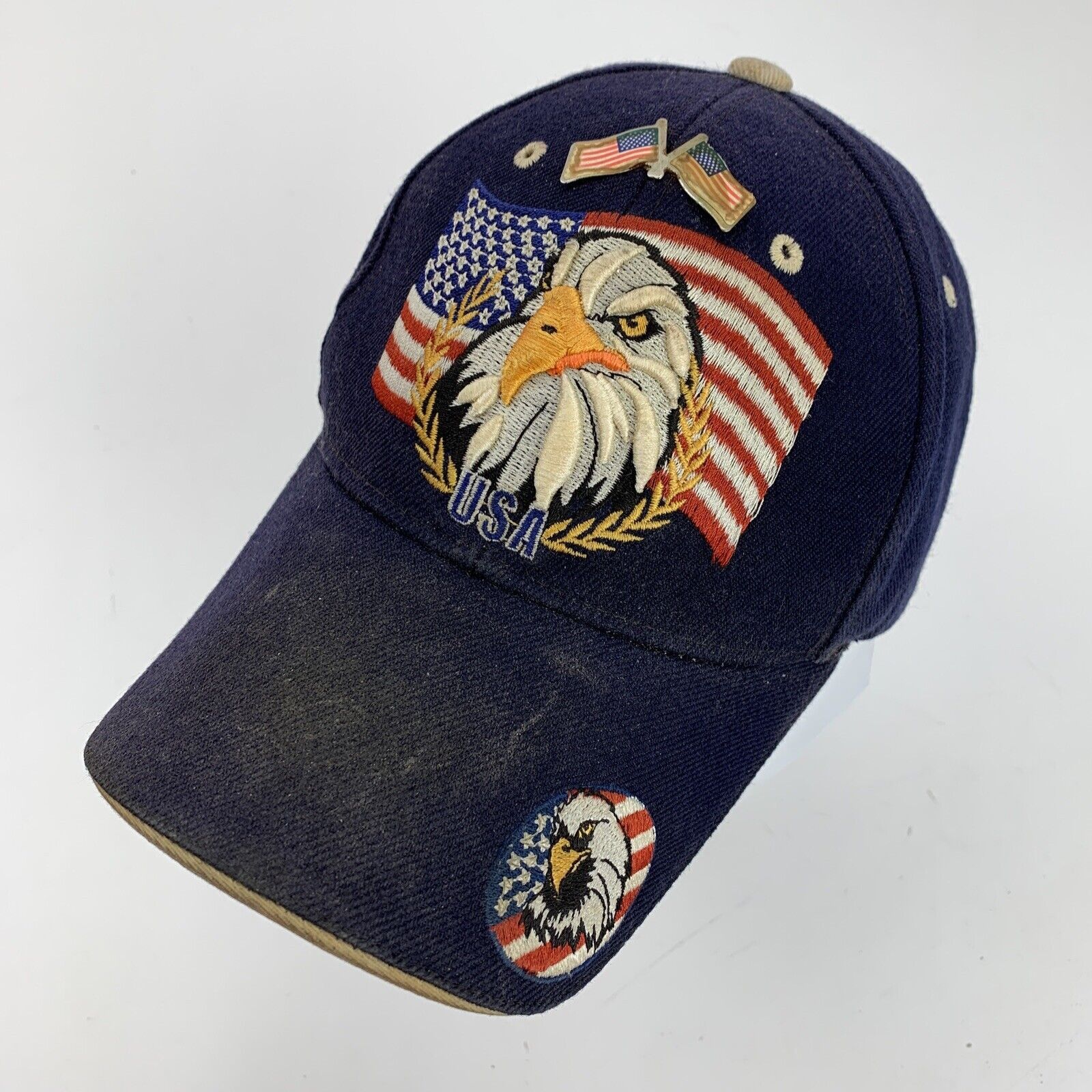 Vintage USA American Flag Eagle Ball Cap Hat Adjustable Baseball | Grailed