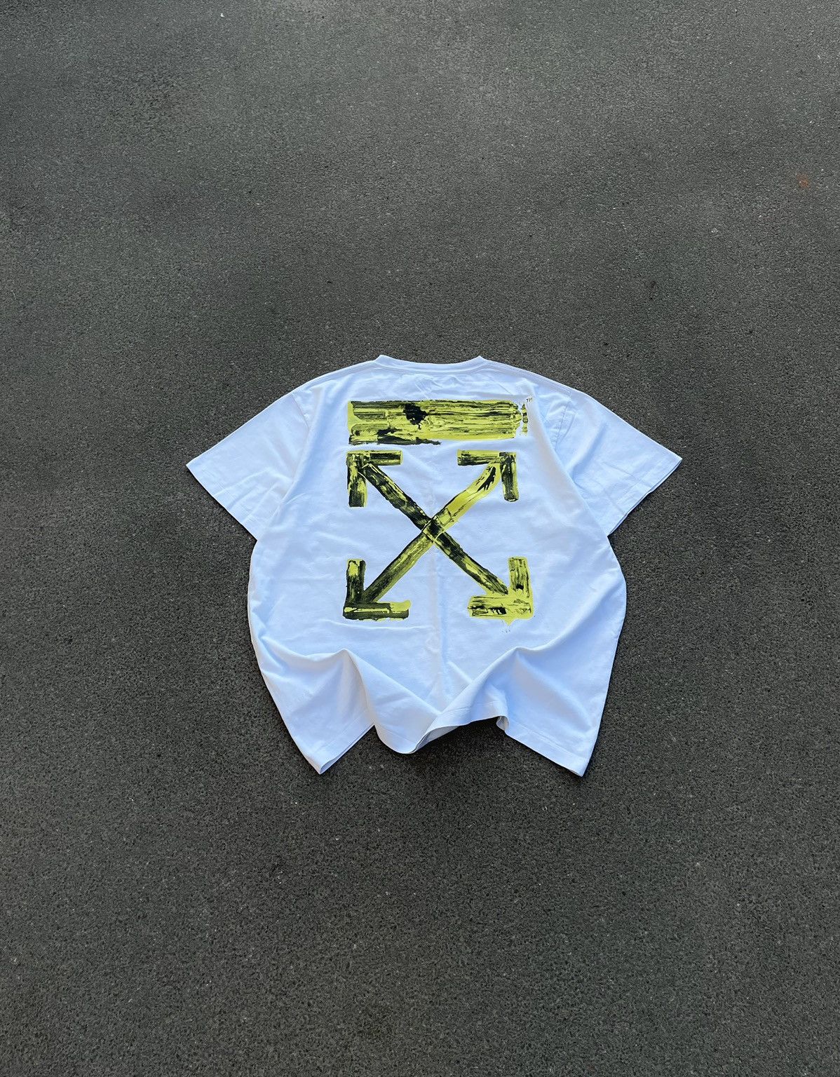 Off-White Rare Off-White Acrylic Arrows Painted Oversized T Shirt | Grailed