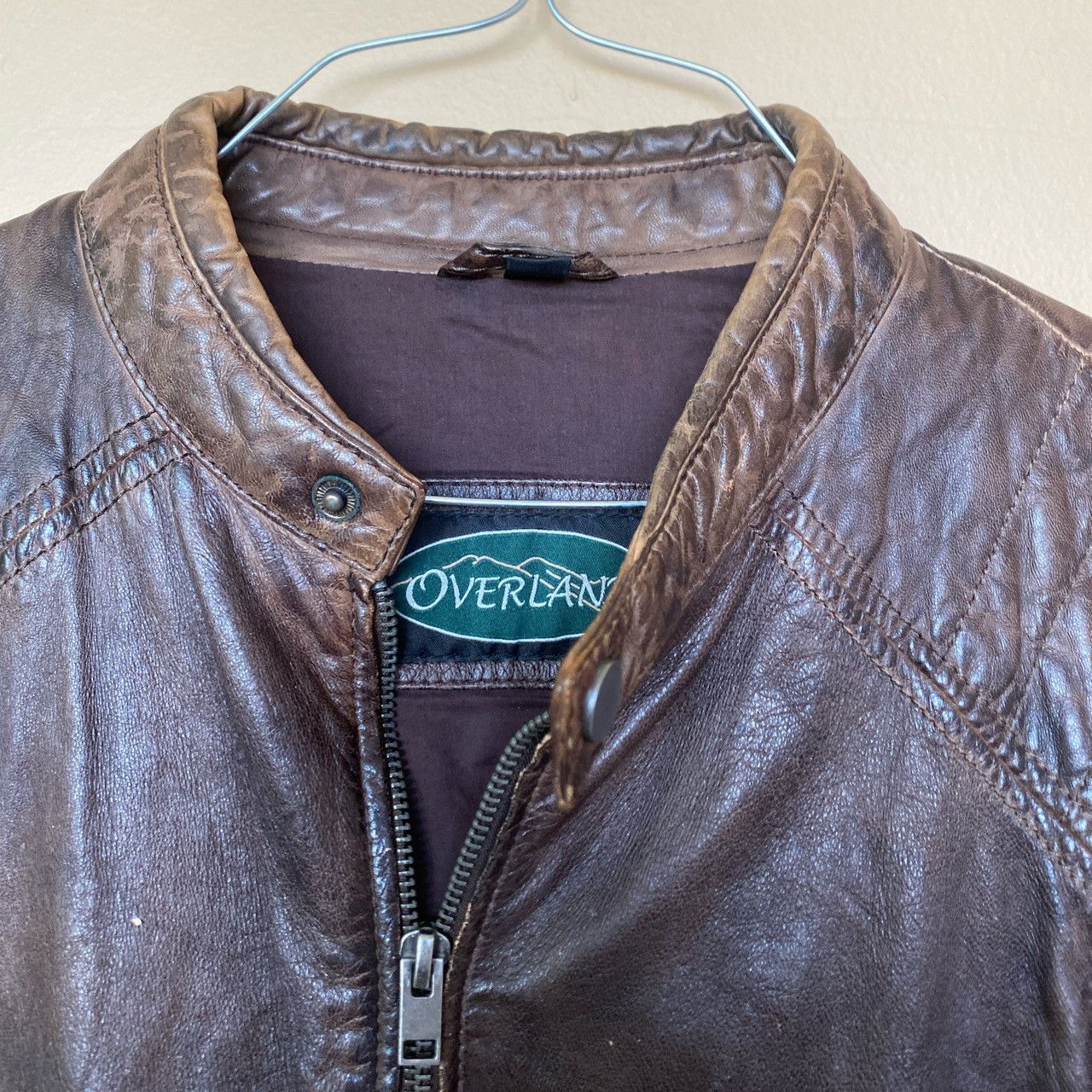 Overland Vintage Americana Designer - Overland Brown Leather Jacket ...