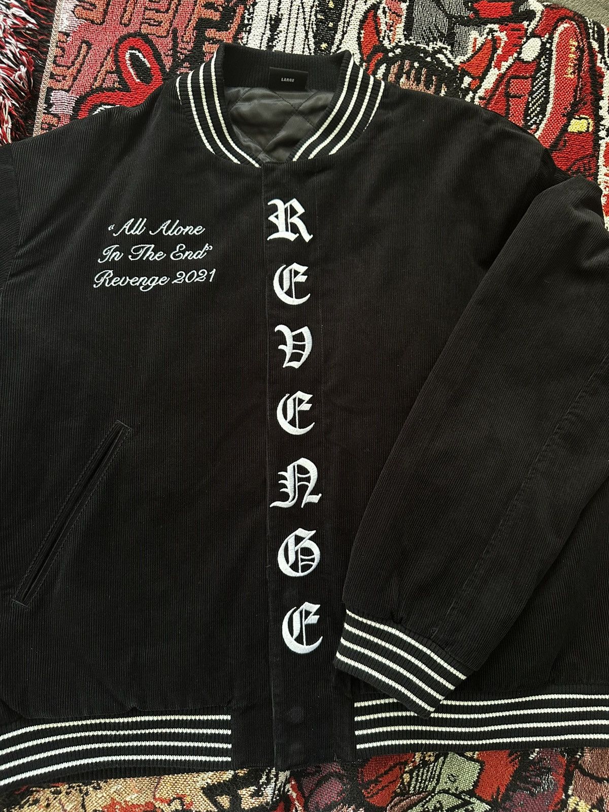 Hype × Revenge × Streetwear Revenge - crosshair corduroy bomber jacket ...