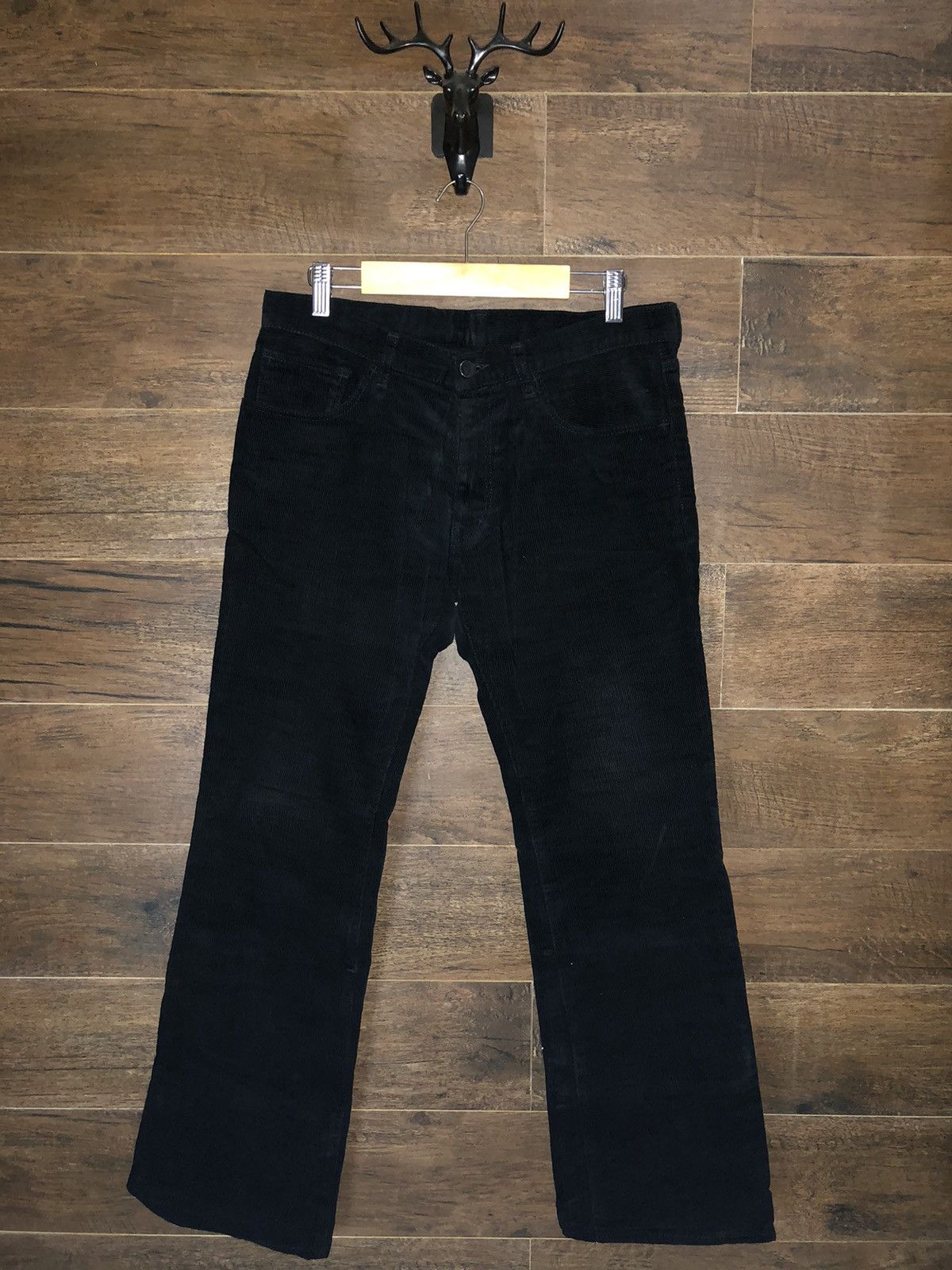 Number (N)ine SS04 Number Nine Pain Corduroy Bootcut Black Riri Zipper ...