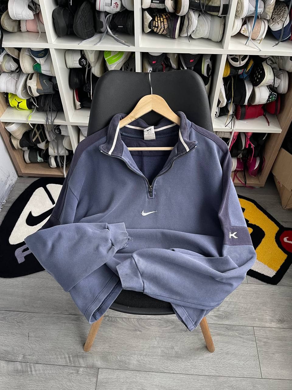 Nike × Streetwear × Vintage vintage nike big logo distressed 1/4 ...