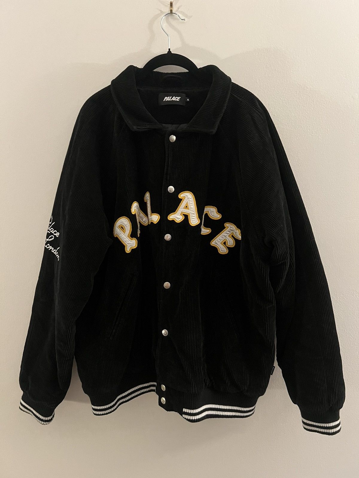 Palace Palace Cord Bomber Jacket Black and Yellow XL | Grailed