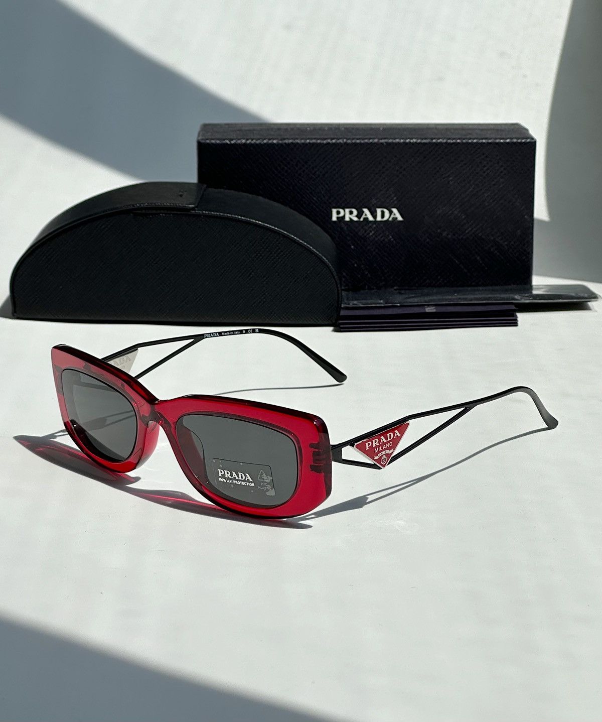 Raf Simons *NEW*PRADA 2023 Runway Symbole Sunglasses SPR14Y rapper logo ...