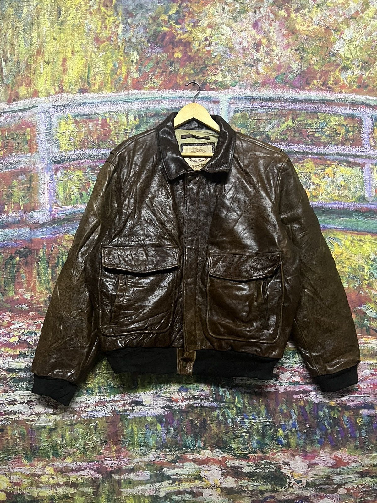 Chevignon Chevignon Antique leather jacket | Grailed