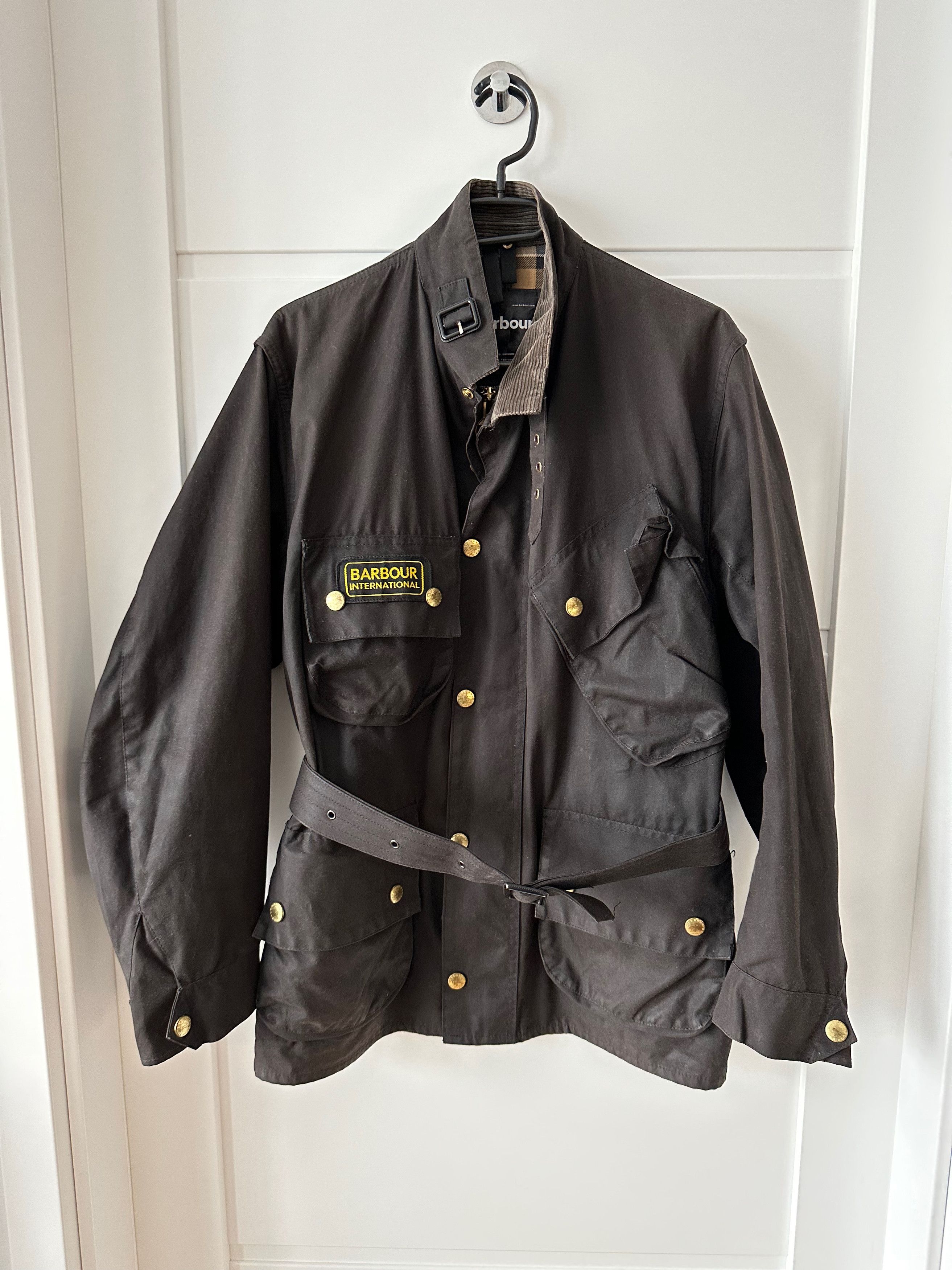 Barbour × Vintage 90's BARBOUR International A7 vintage waxed belted ...