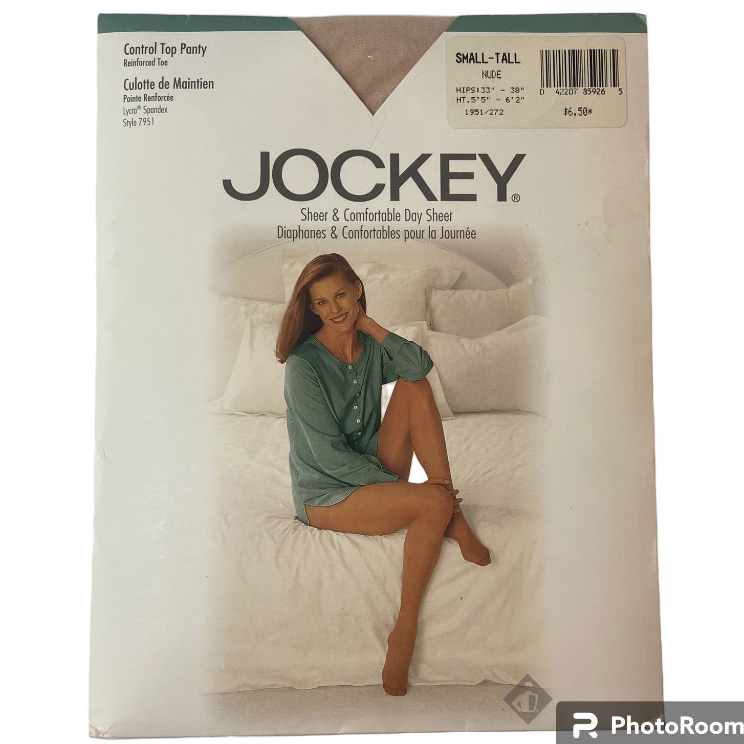 Jockey Jockey Control Top Pantyhose Small Tall Nude 1998 Style 7951 ...