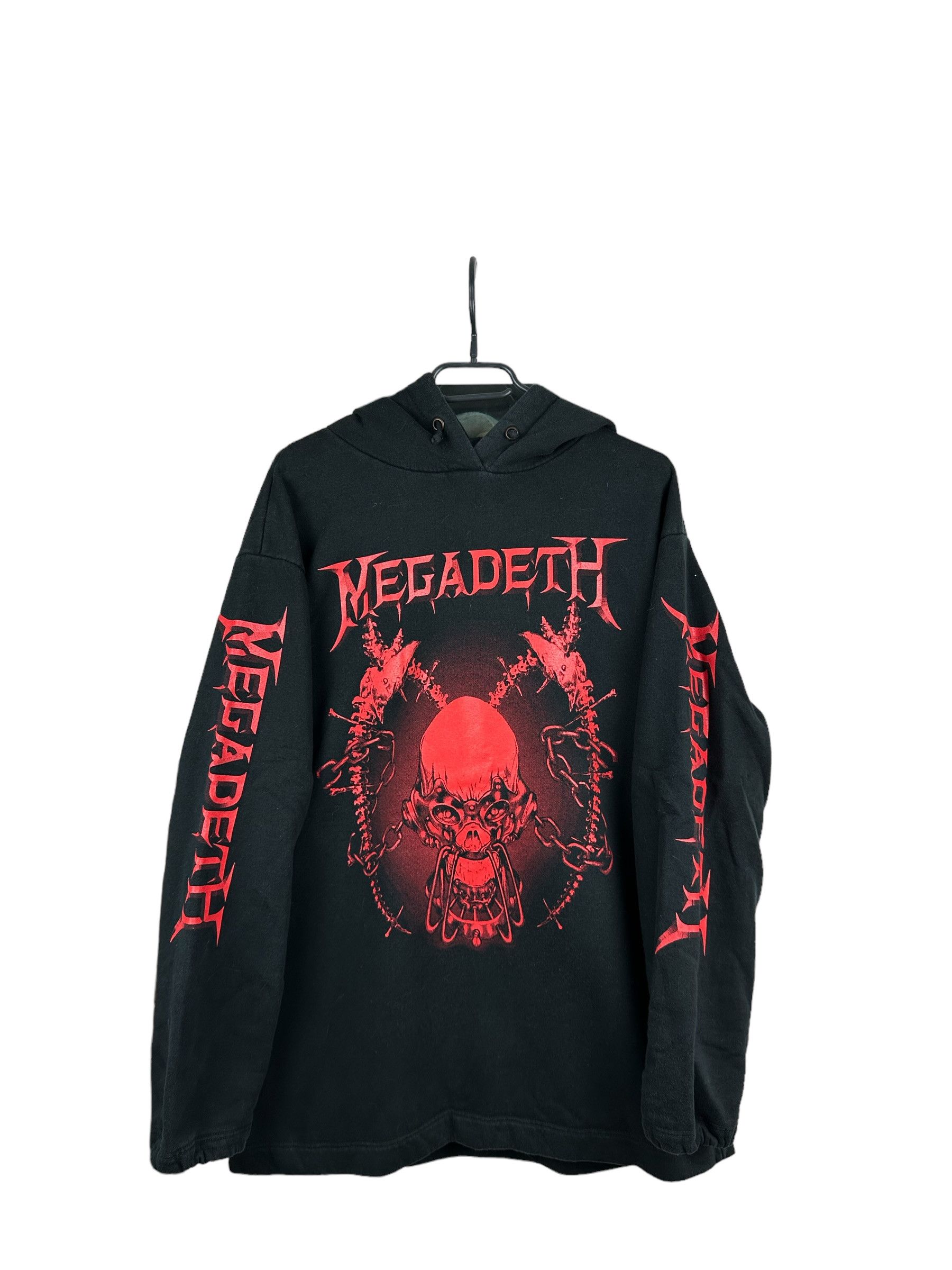 Band Tees × Vintage Vintage 90's Megadeth Hoodie Sweatshirt Rare Band ...