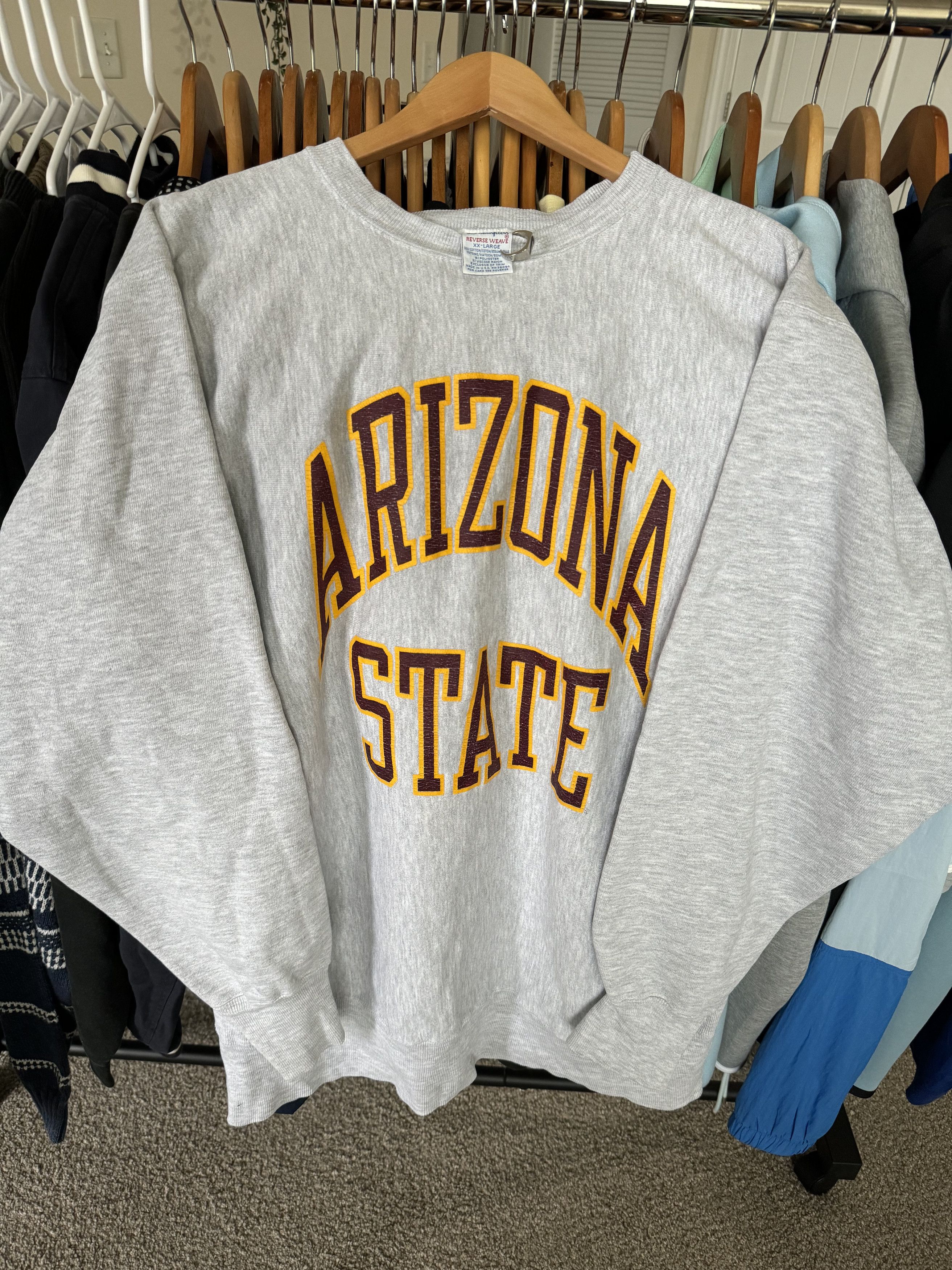 Champion 80's Arizona State Champion Reverse Weave Crew rare vintage ...