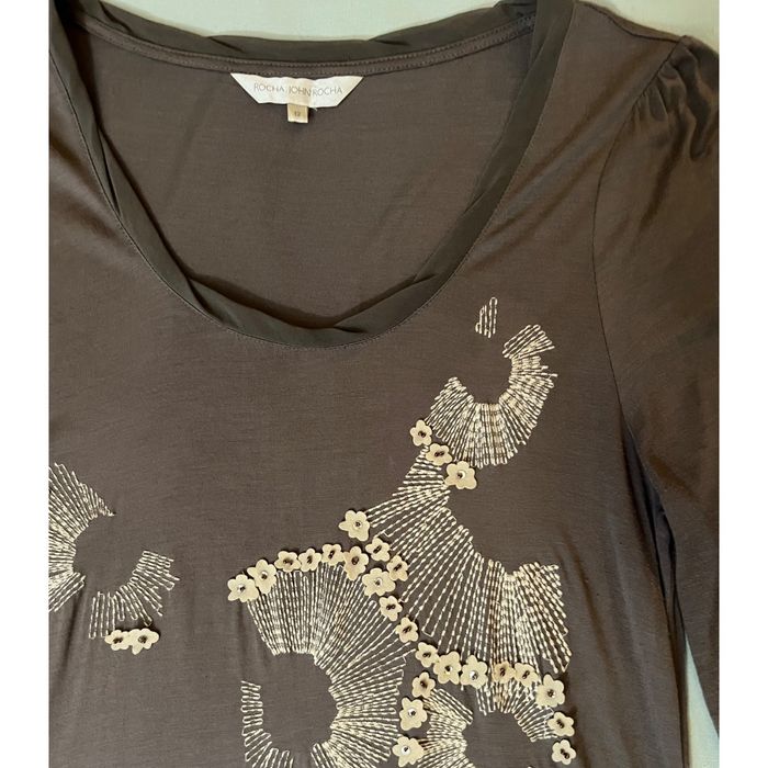 Other Rocha John Rocha UK 12 US 8 Dress Tunic Ireland Flowers Visc ...