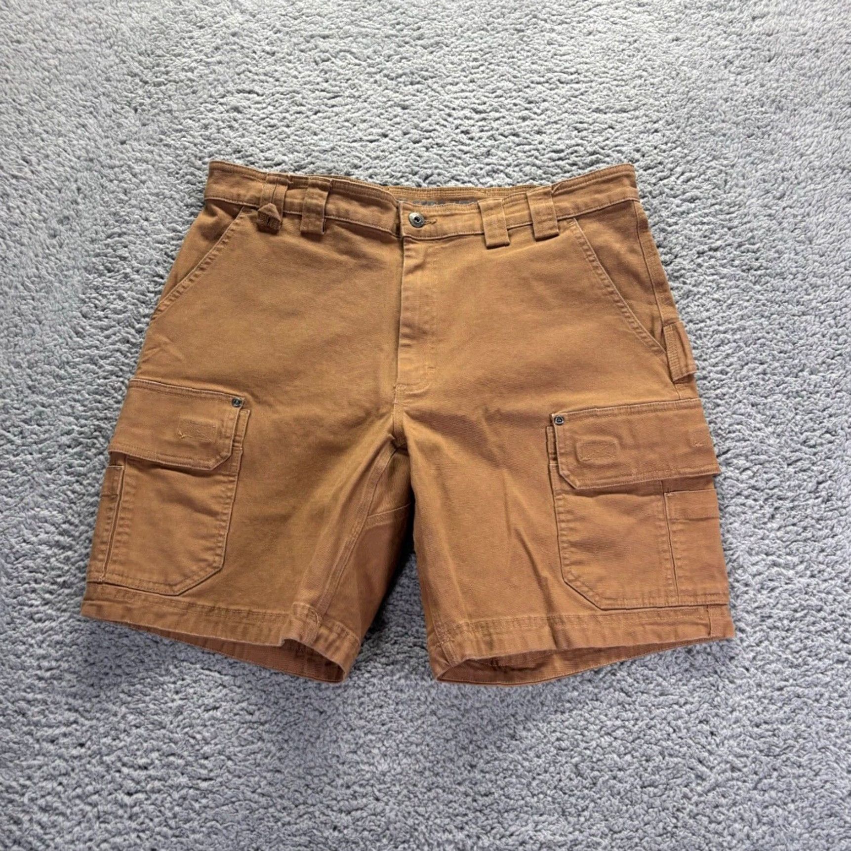 Vintage Duluth Trading Mens Brown Cotton Cargo Work Shorts 36x9 Extra ...