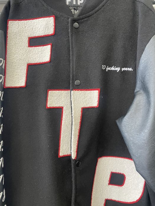 Fuck The Population FTP Varsity 10 Year Anniversary Bomber jacket black ...