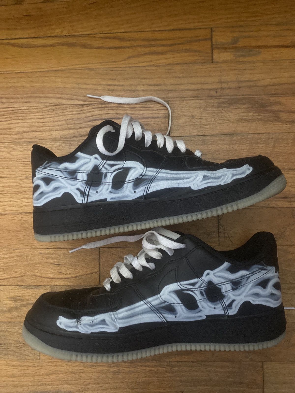 Nike Black Skeleton Air force 1 | Grailed
