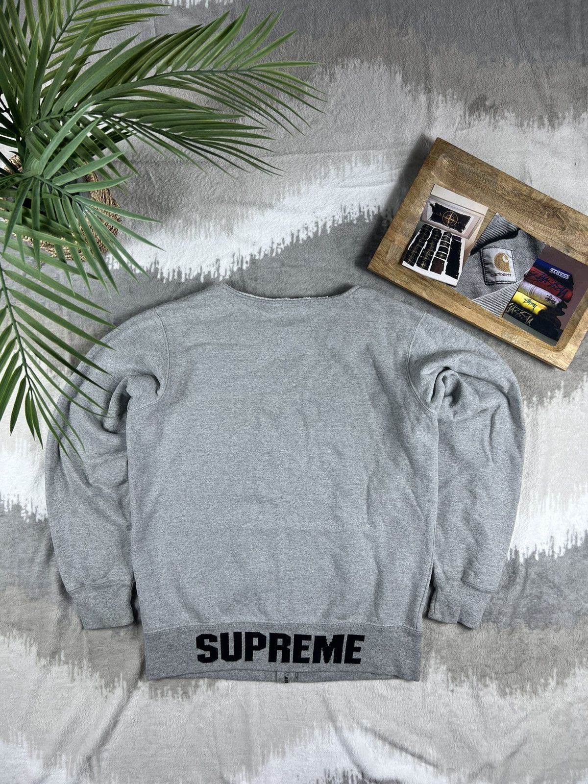 Supreme ⚙️ VINTAGE SUPREME BIG LOGO Y2K CUSTOMMADE ZIP-UP HOODIE | Grailed