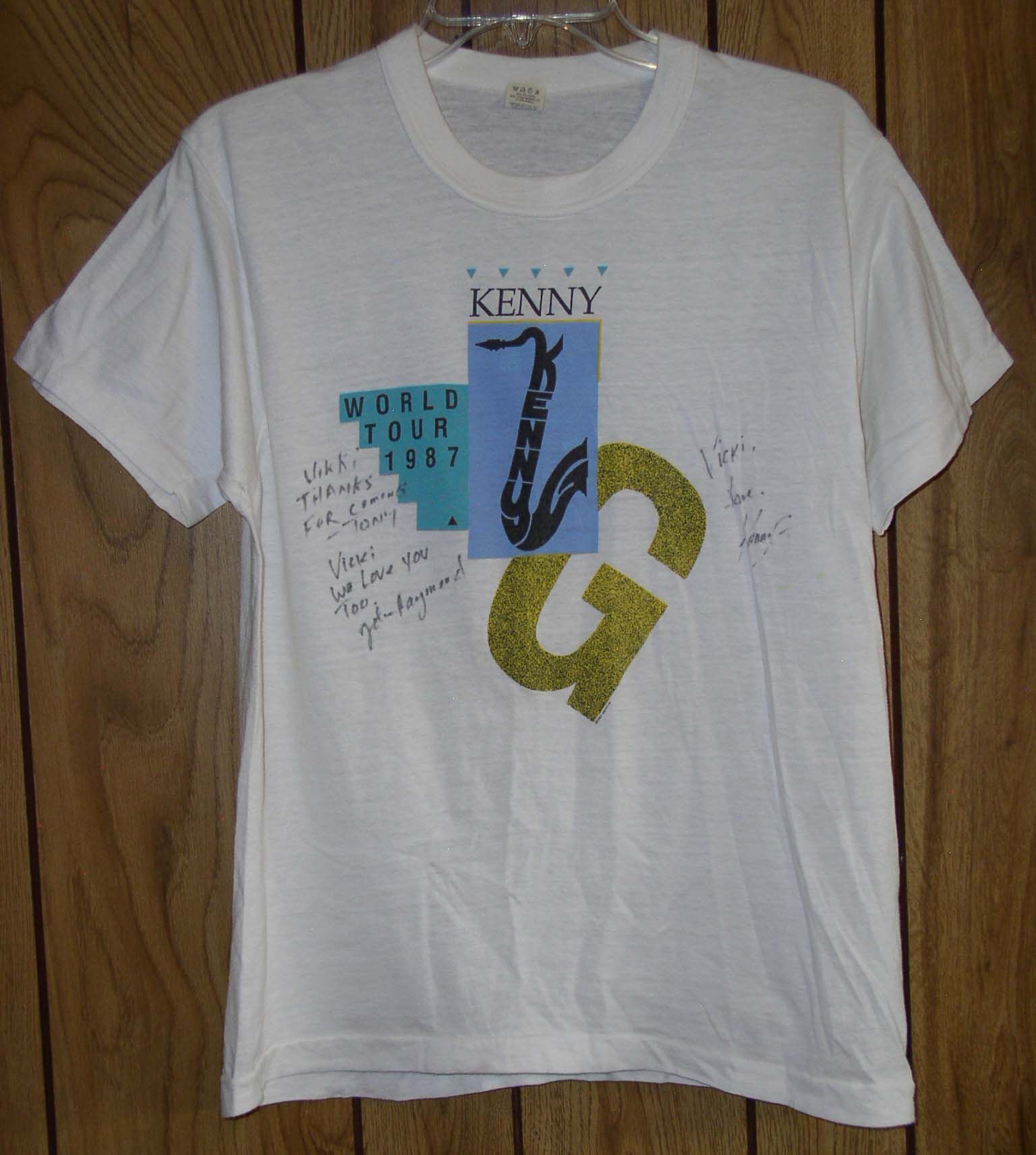 Rare × Screen Stars × Vintage Kenny G Autographed Concert Shirt Vintage ...