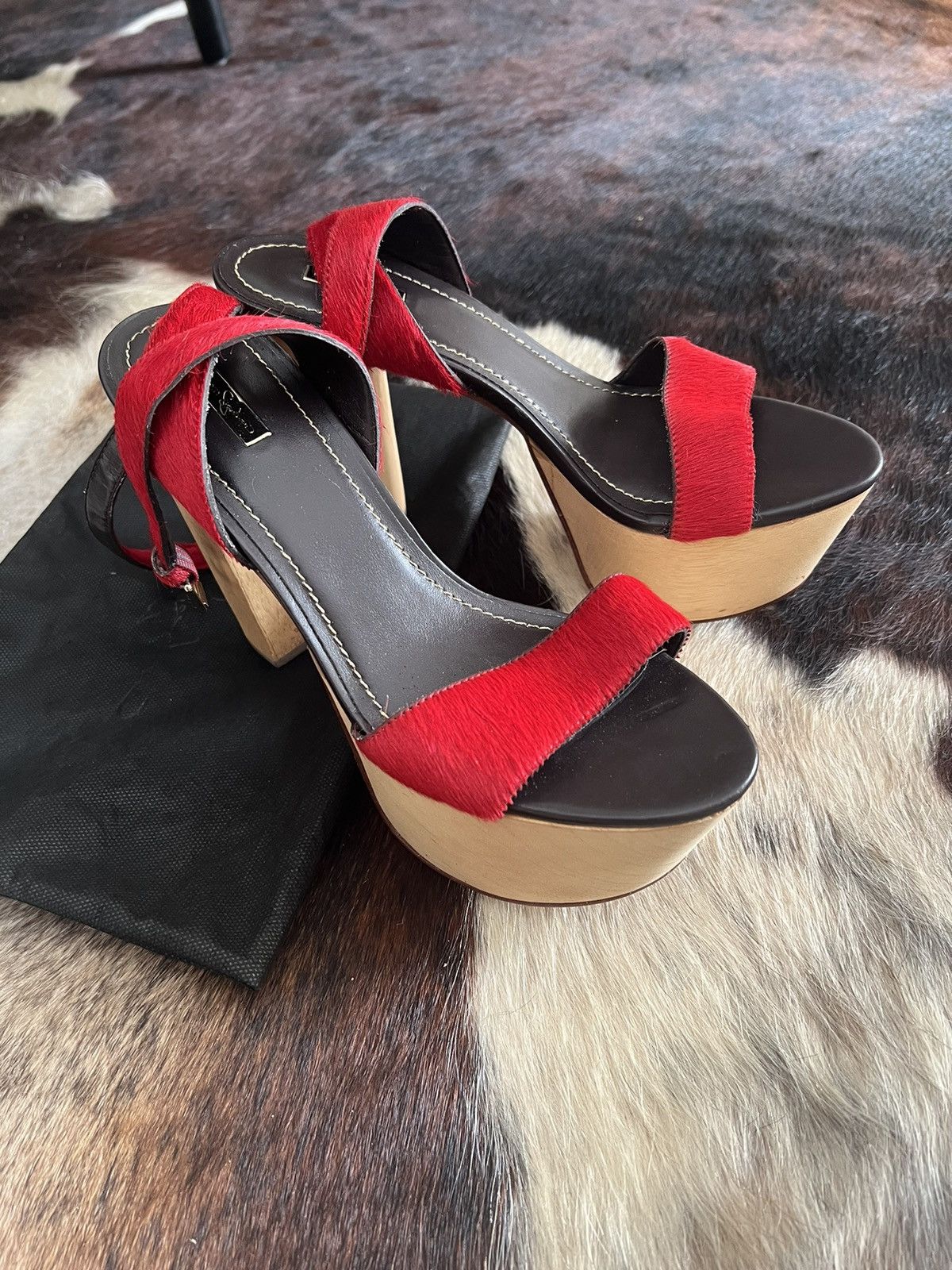 Other Report Signature Red High Heel Platforms | Grailed