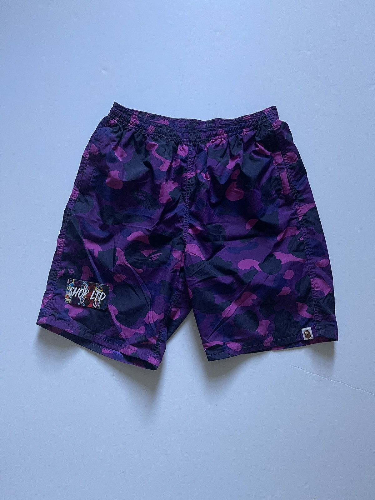 Bape A Bathing Ape Purple Camo Swim Shorts | Grailed