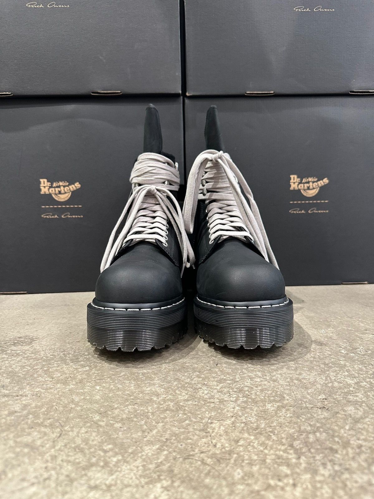 Dr. Martens × Rick Owens RICK OWENS - Dr.Martens Quad Sole Steel Toe ...