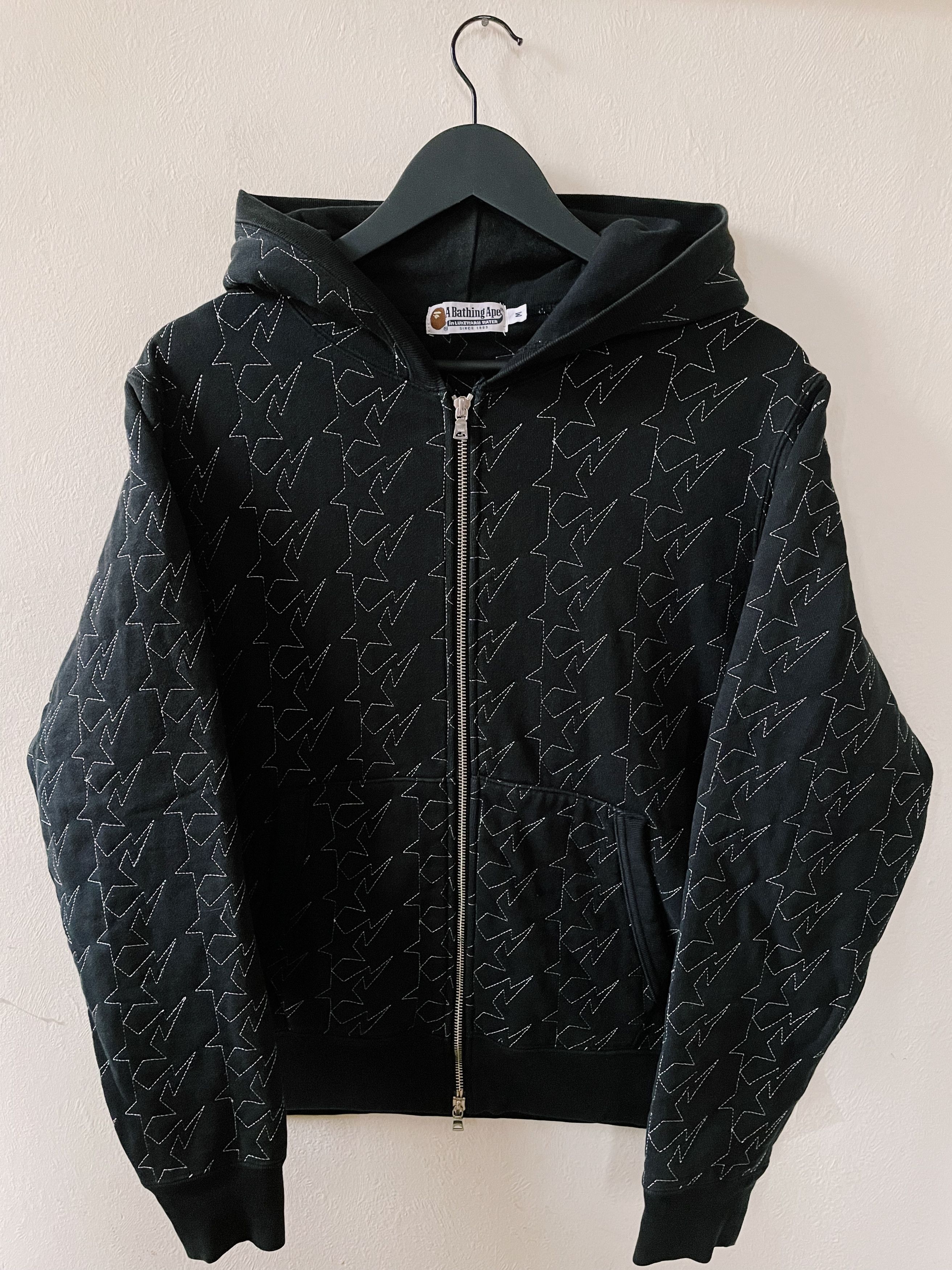 Bape × Nigo × Vintage Vintage Bape A Bathing Ape All Over Sta Logo Zip ...