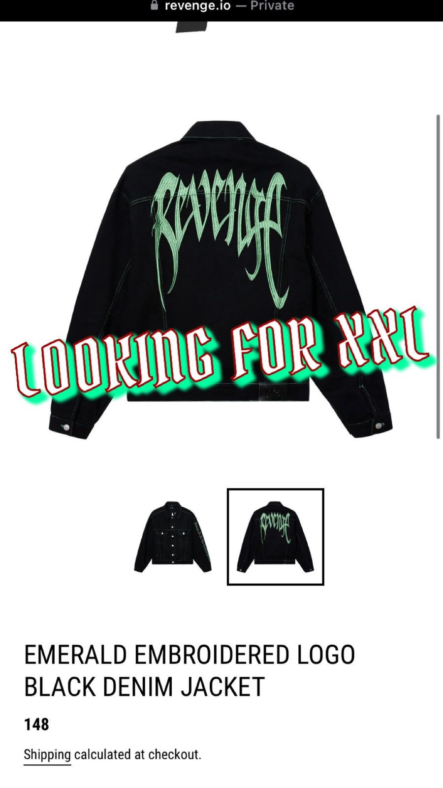 Revenge REVENGE EMERALD EMBROIDERED JACKET | Grailed