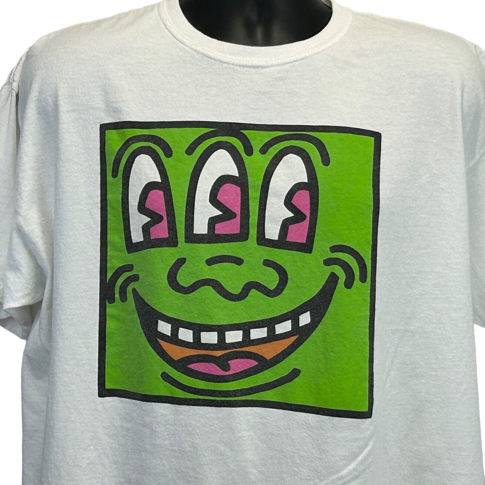 Keith Haring Keith Haring Three Eyed Smiling Face T Shirt Monster Pop ...