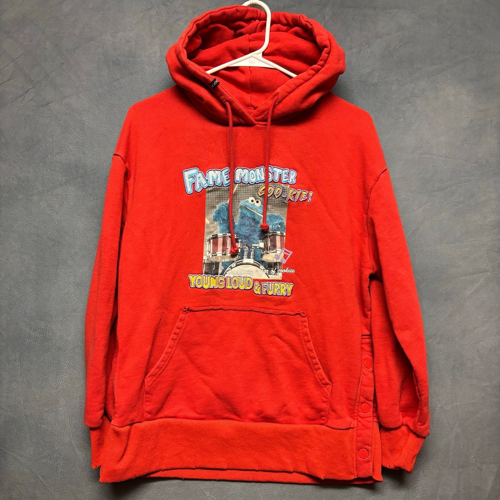 Generic Jupe Vendue Cookie Monster Hoodie Sesame Street Embroidered ...