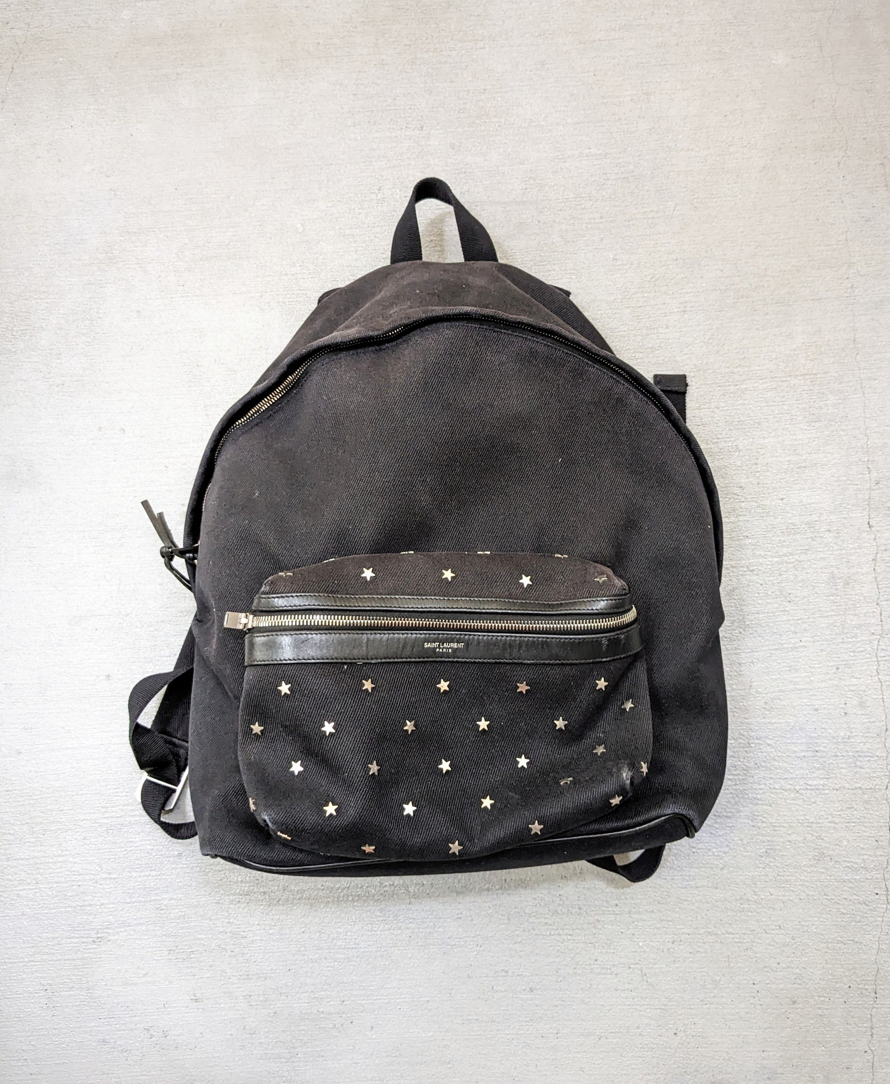Saint Laurent Paris Saint Laurent Paris Backpack Black Canvas Star ...