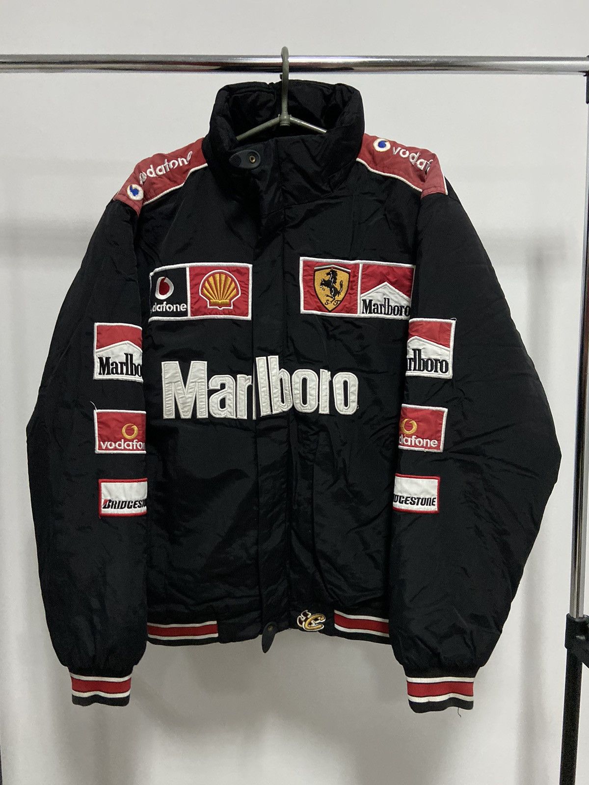 Formula 1 × Racing × Vintage Marlboro x Ferrari F1 jacket big logo ...