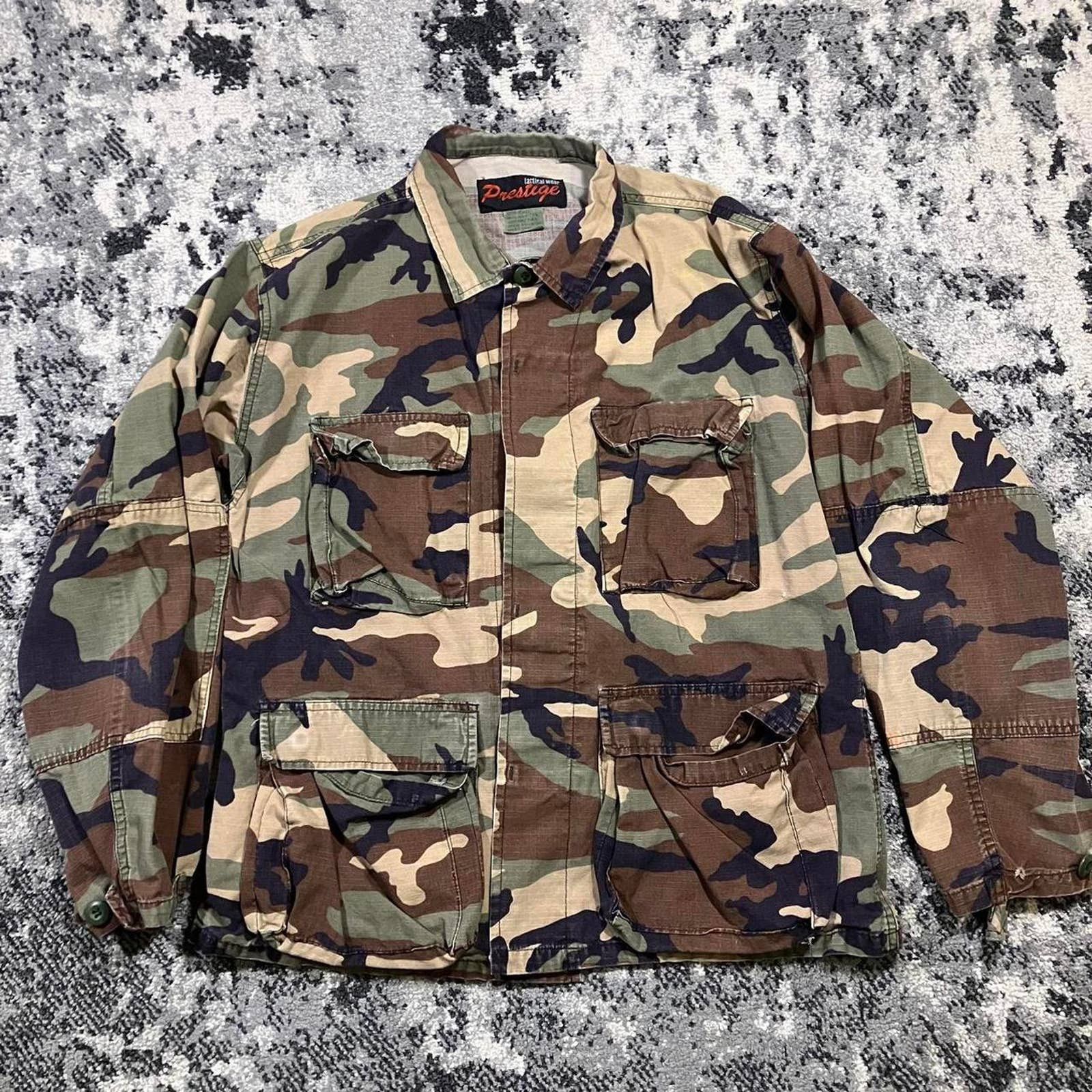 Military Prestige Tactical Wear Mens Military Jacket Green Camo | Grailed