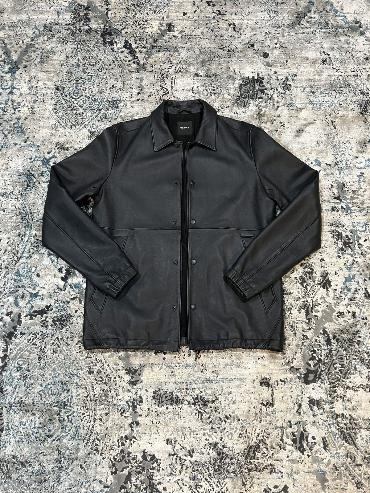 Theory Theory Black Leather Jacket | Grailed
