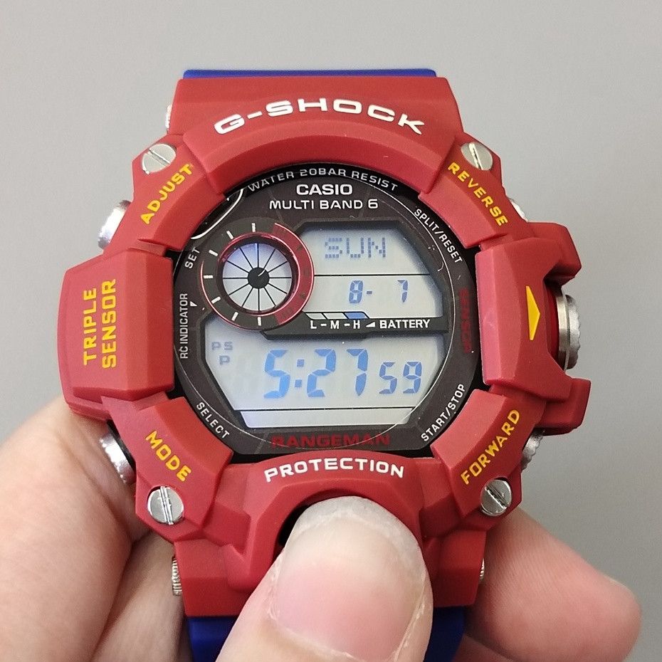 Casio × G Shock GShock Casio G-Shock GW-9400 Rangeman Blue Red ...