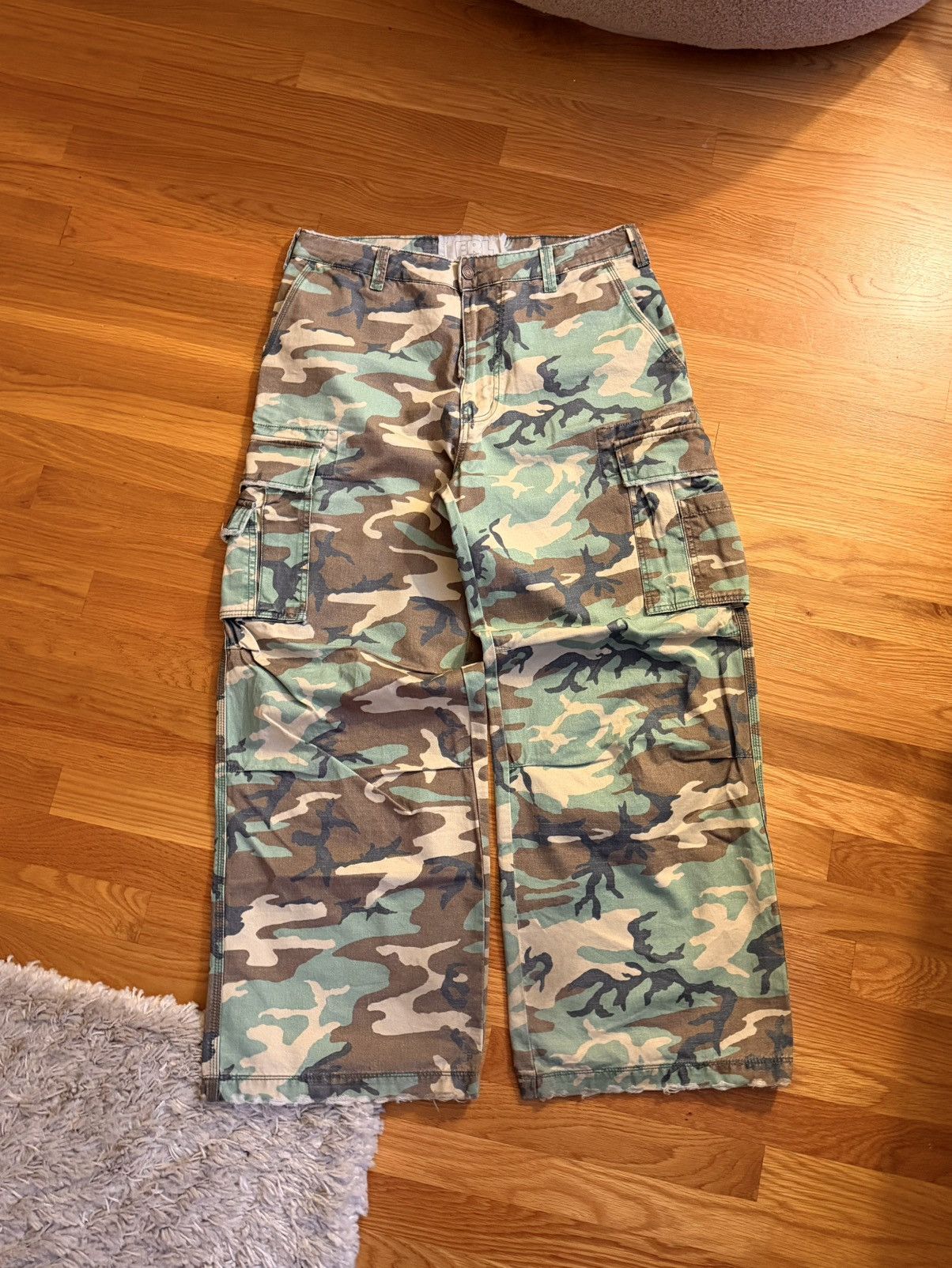 ERL ERL Wide Leg Camo Cargo Pants | Grailed