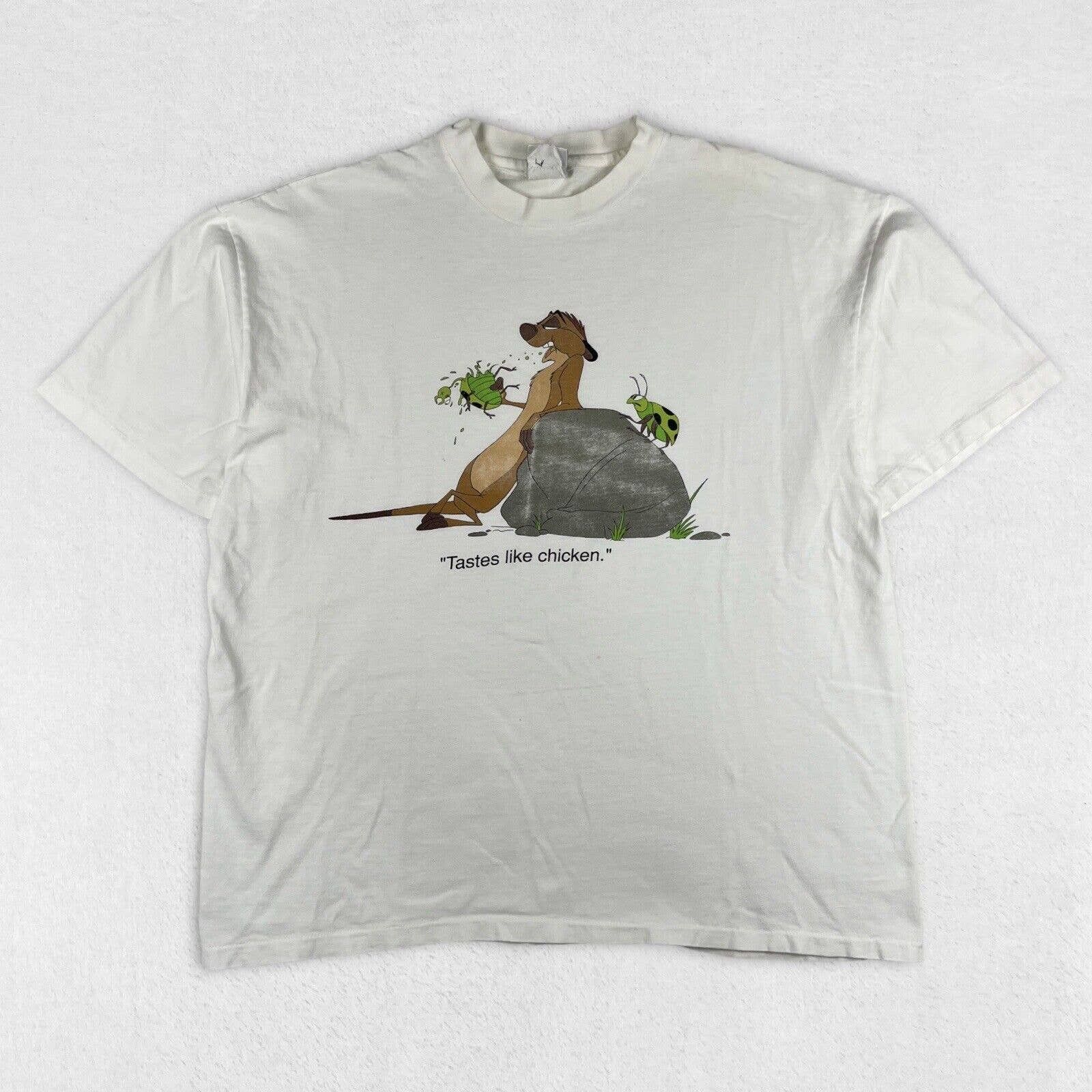 Vintage 90s Disney Lion King Timon Tastes Like Chicken T Shirt Promo ...