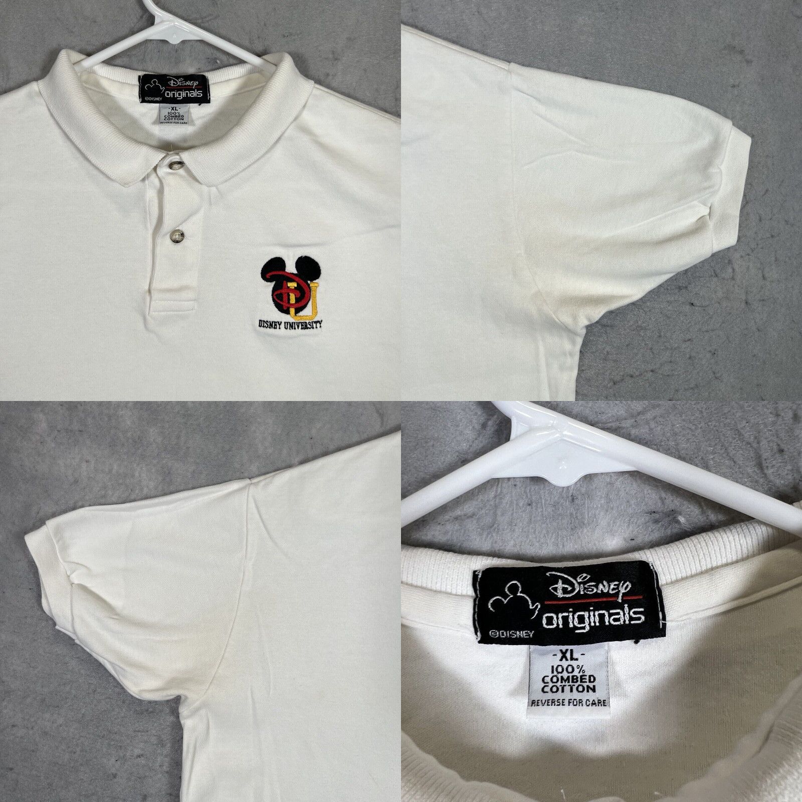 Disney A1 Vintage 90s Disney Originals University Polo Shirt Adult XL ...