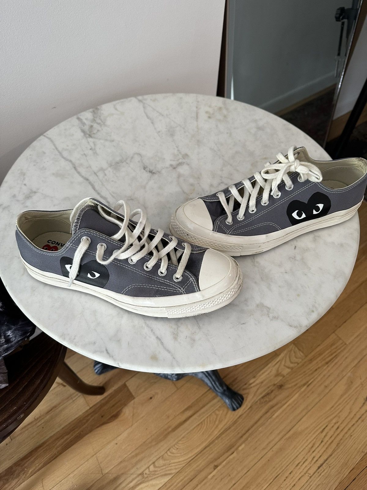 Comme des Garcons CDG converse Chuck Taylor low grey | Grailed