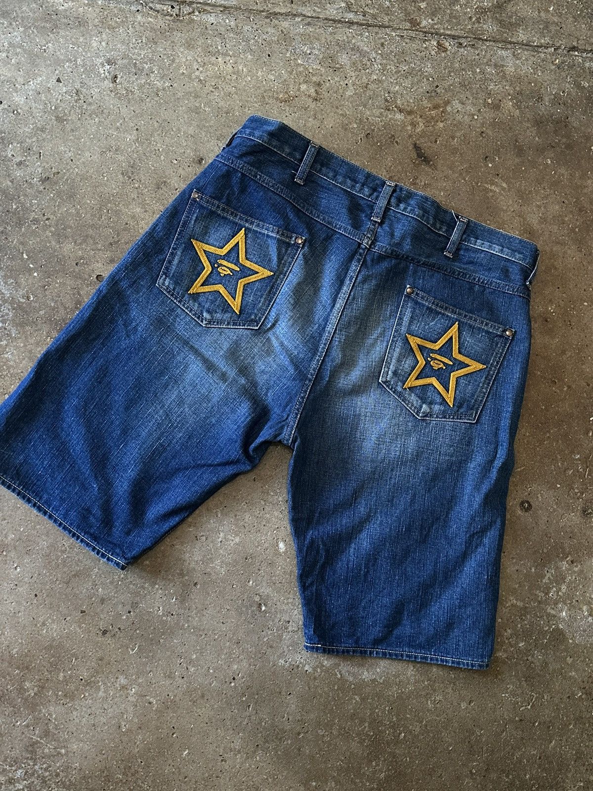 Bape A Bathing Ape Jean shorts | Grailed