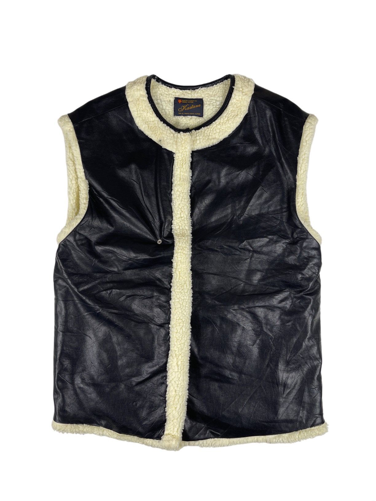 Japanese Brand 2000s Kastane Leather Sherpa Reversible Jacket | Grailed