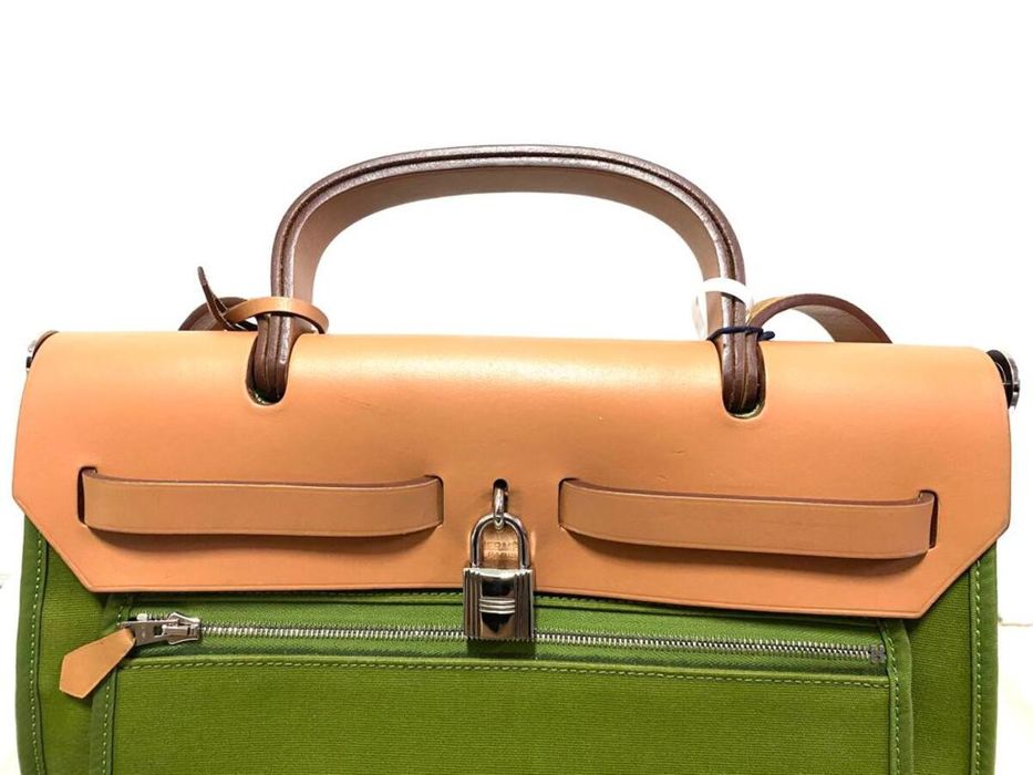 Hermes Herbag 31 Lime Green Top Handle Shoulder Bag crossbody Bag | Grailed