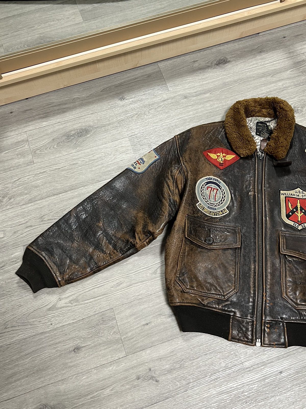 Very Rare Avirex Top Gun type G-1 leather bomber jacket US navy 90s | Grailed