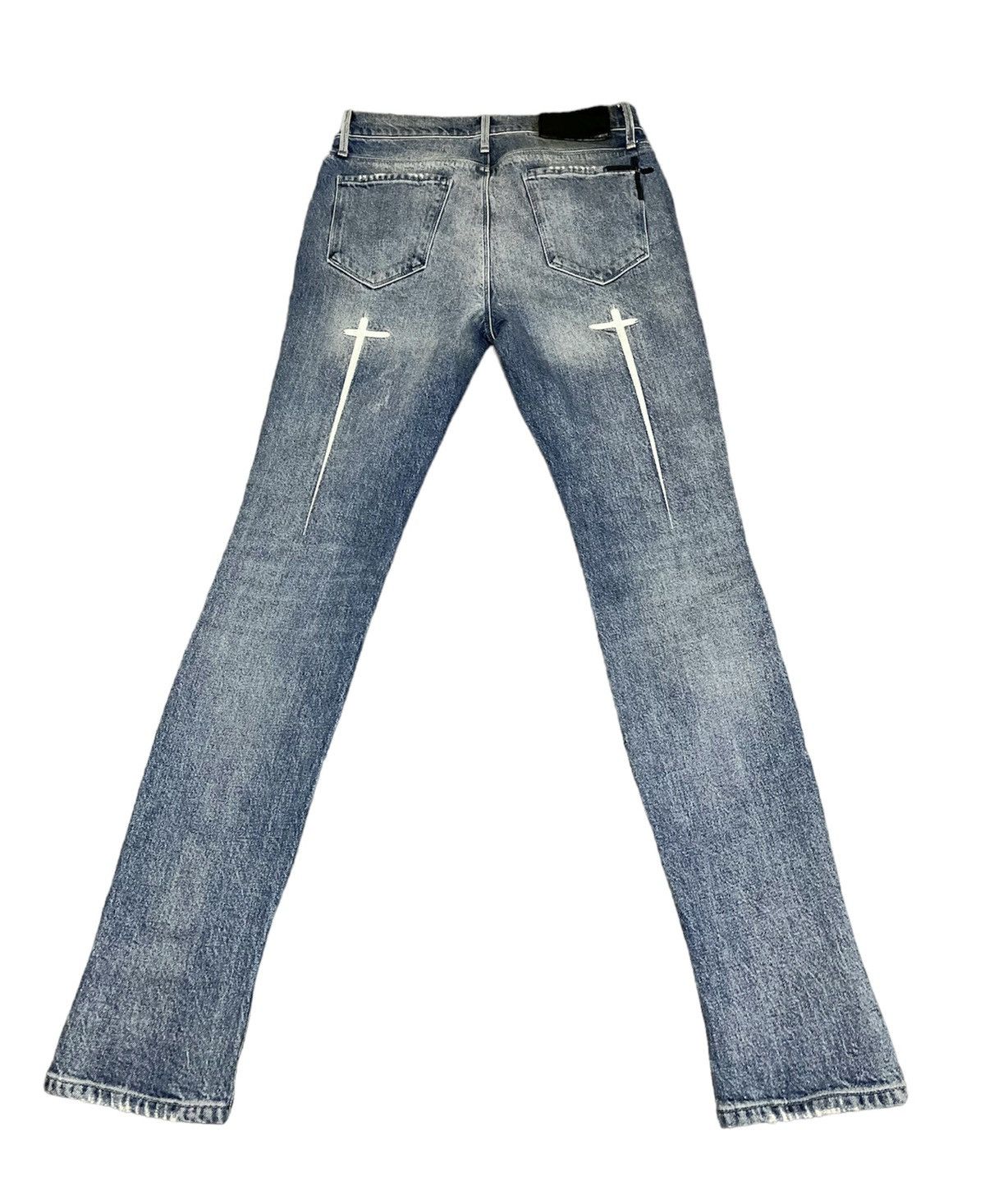 Designer × Rta × Streetwear 29 RtA Embroidered Sinners Denim Jeans Blue ...
