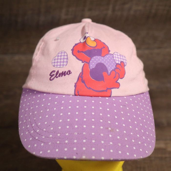 Pinko Elmo Hat Cap Strap Back Youth Girls Pink Sesame Street Adjustable ...