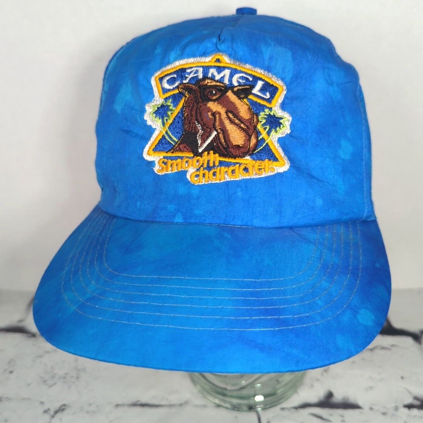 Camel Camel Joe Hat Blue Vintage Snapback Patch Gold Medal Headwear ...
